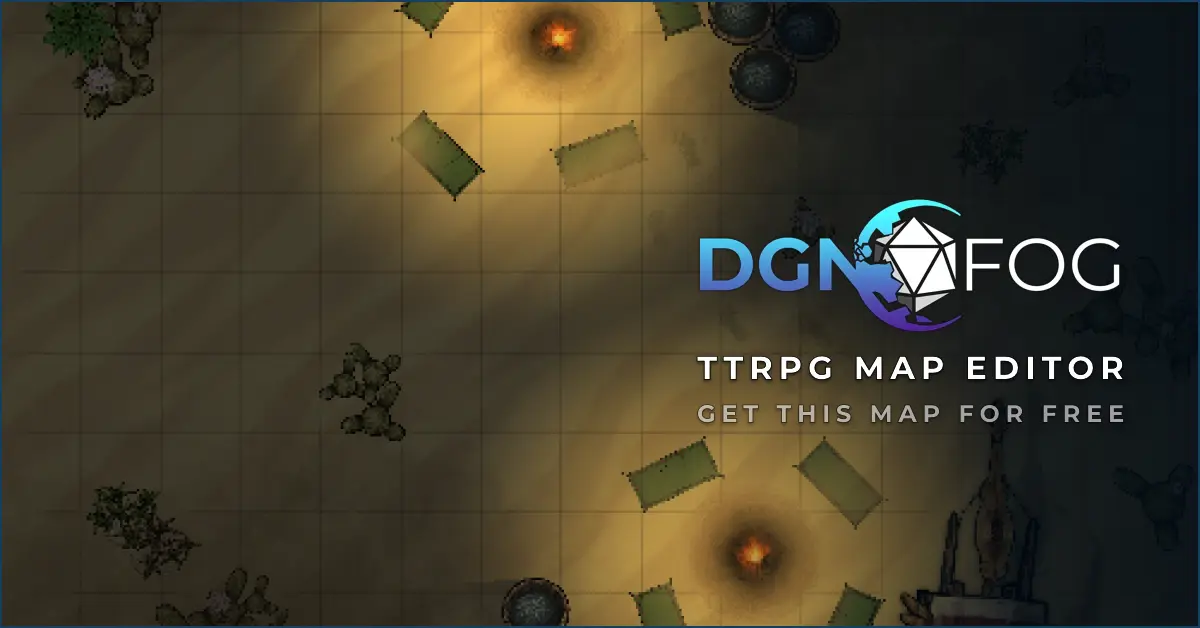 DUNGEONFOG | Desert Night - Battlemap